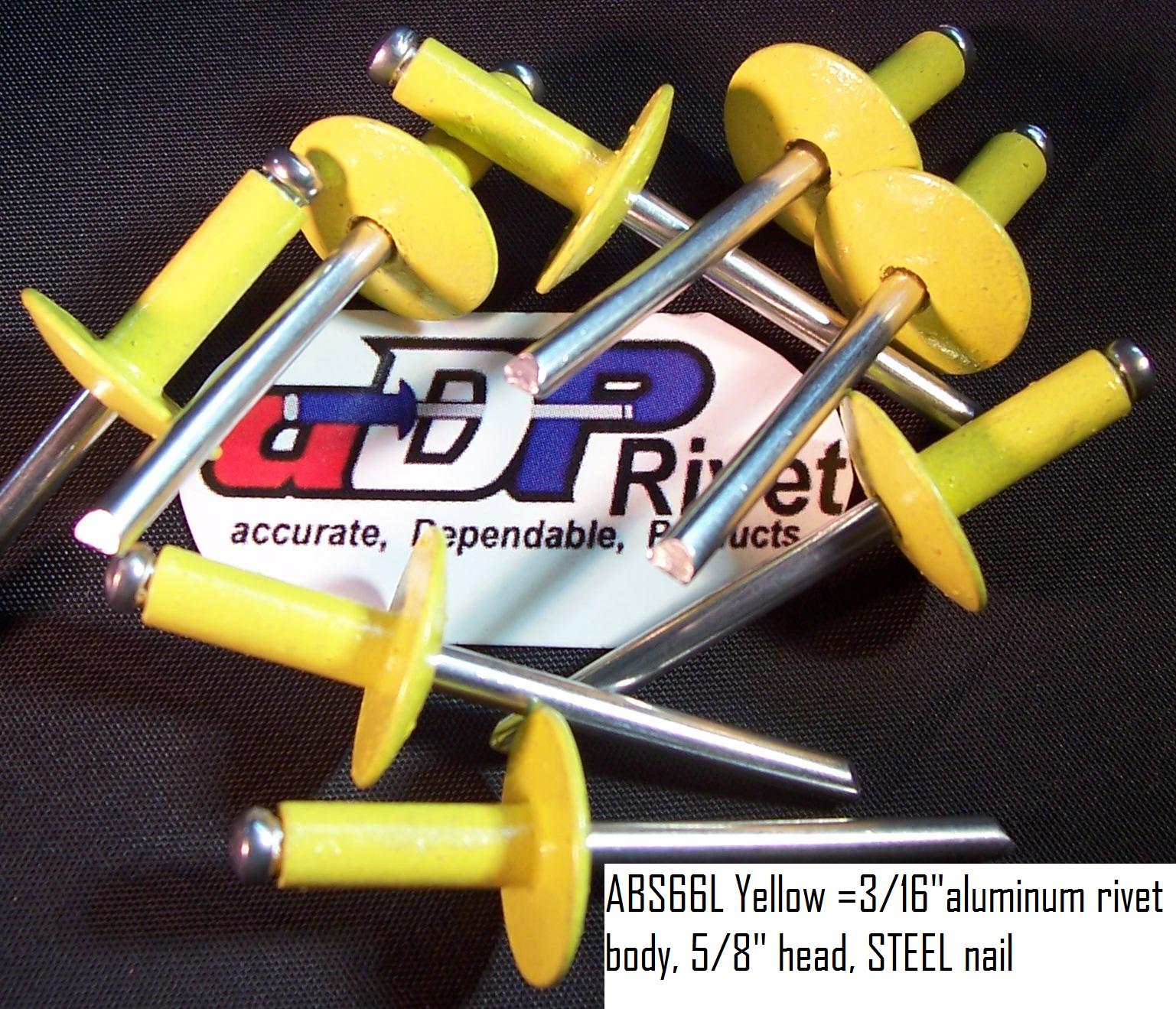 Colored Rivets, made in U.S.A.